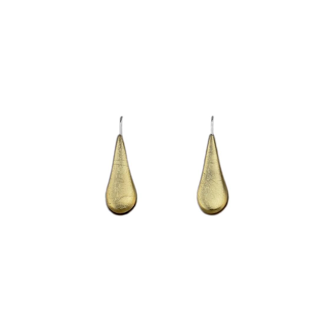 Larme de Joie Tear Drop Small Dangle Earrings F095 - Gold Leaf Resin | Mo's Designs – Mo Resin