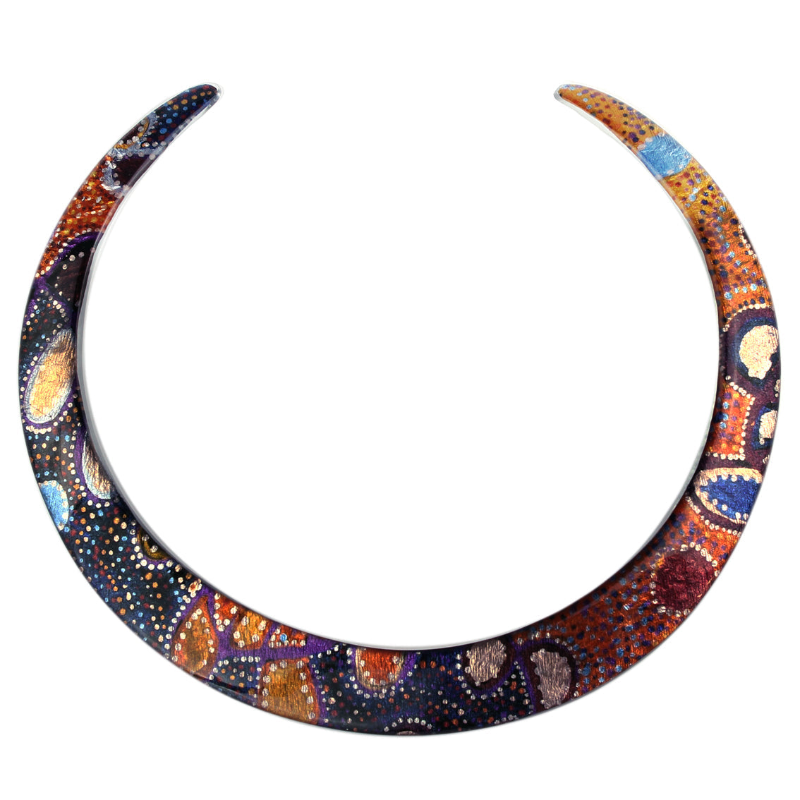 Gayle Orange Adjustable Choker | Aboriginal Art Indigenous Jewelry | Mo ...