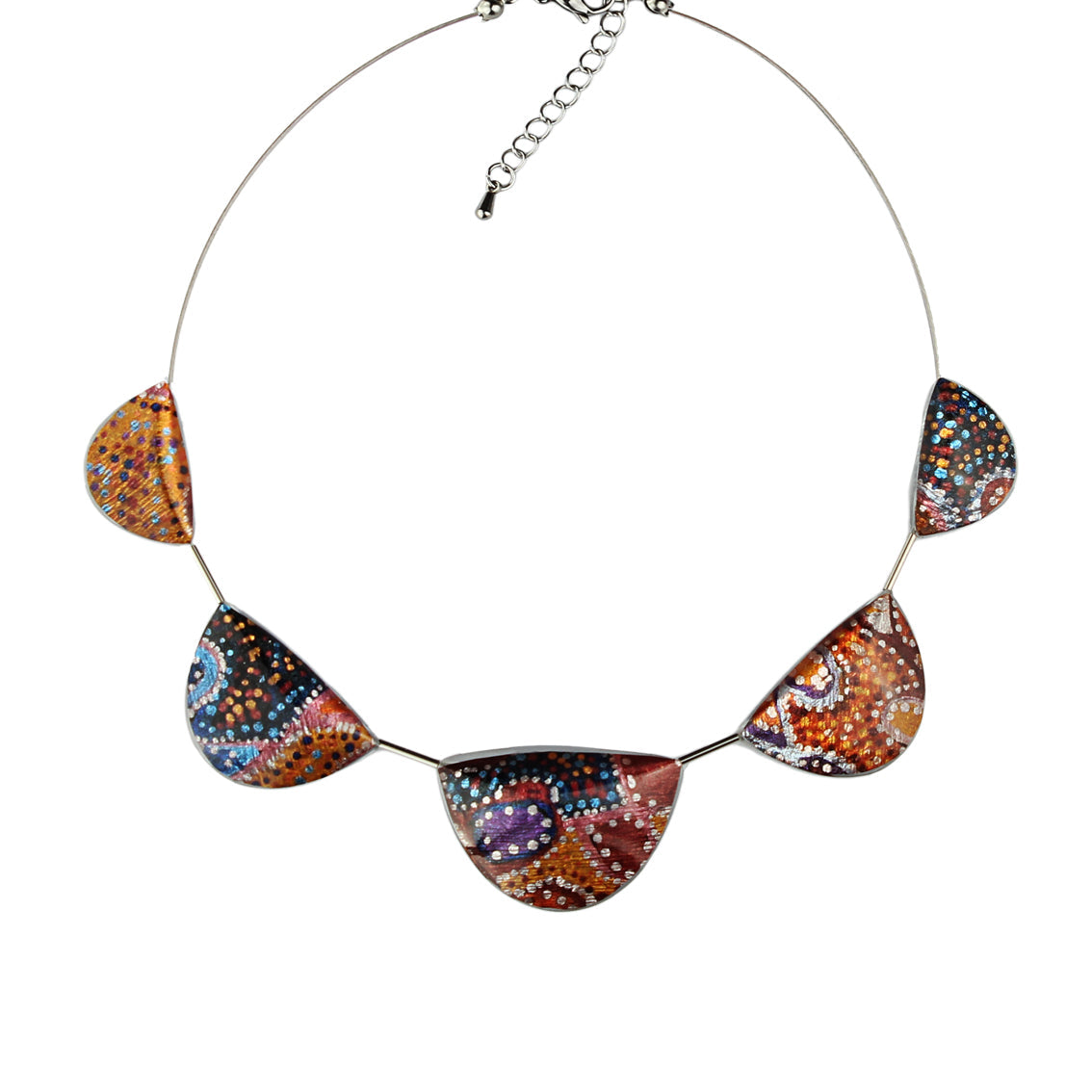 GAYLE ORANGE ADJUSTABLE NECKLACE - SD010W – Mo Resin