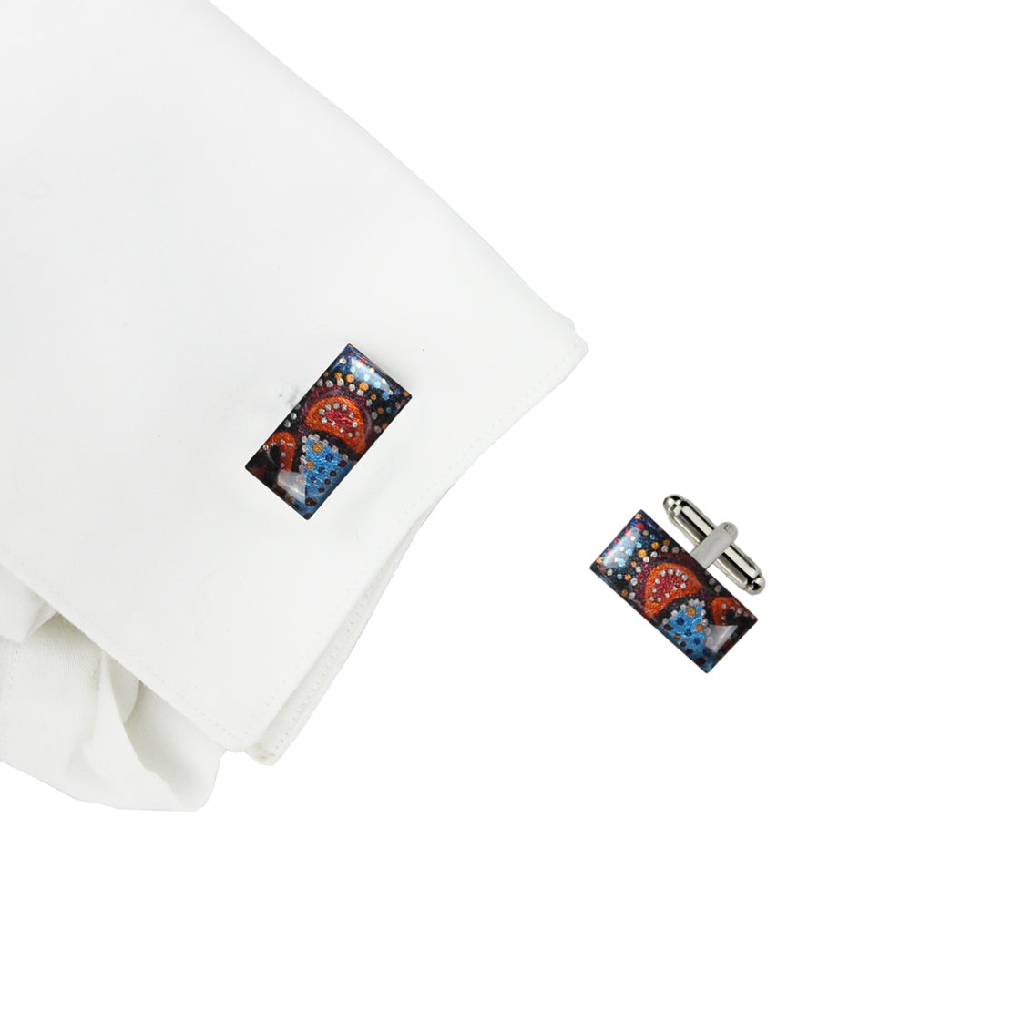 GAYLE ORANGE ELEGANT CUFFLINKS - SD018W – Mo Resin
