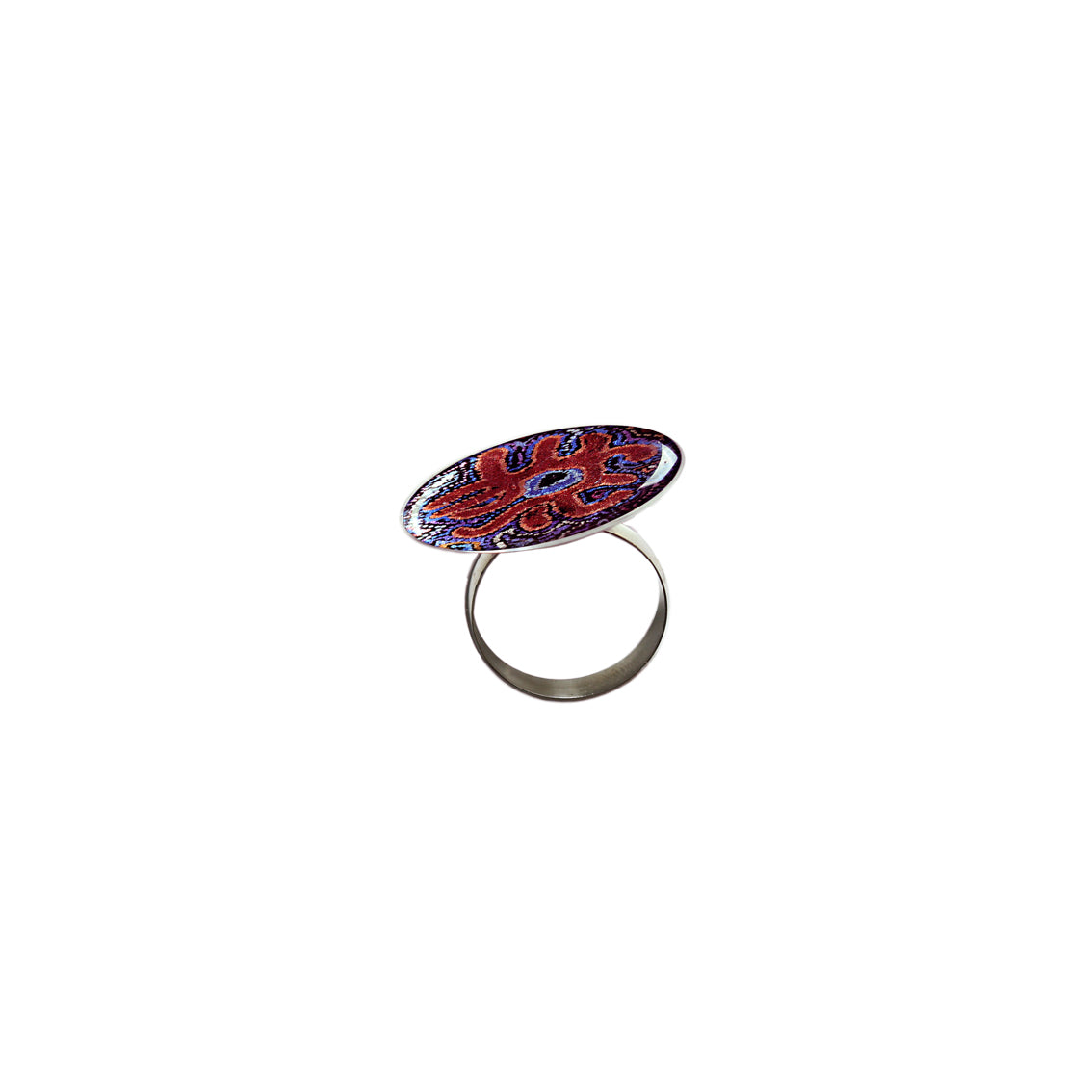 JOY NANGALA BROWN WARLUKURLANGU ABORIGINAL ART RING DREAMING RESIN – Mo ...