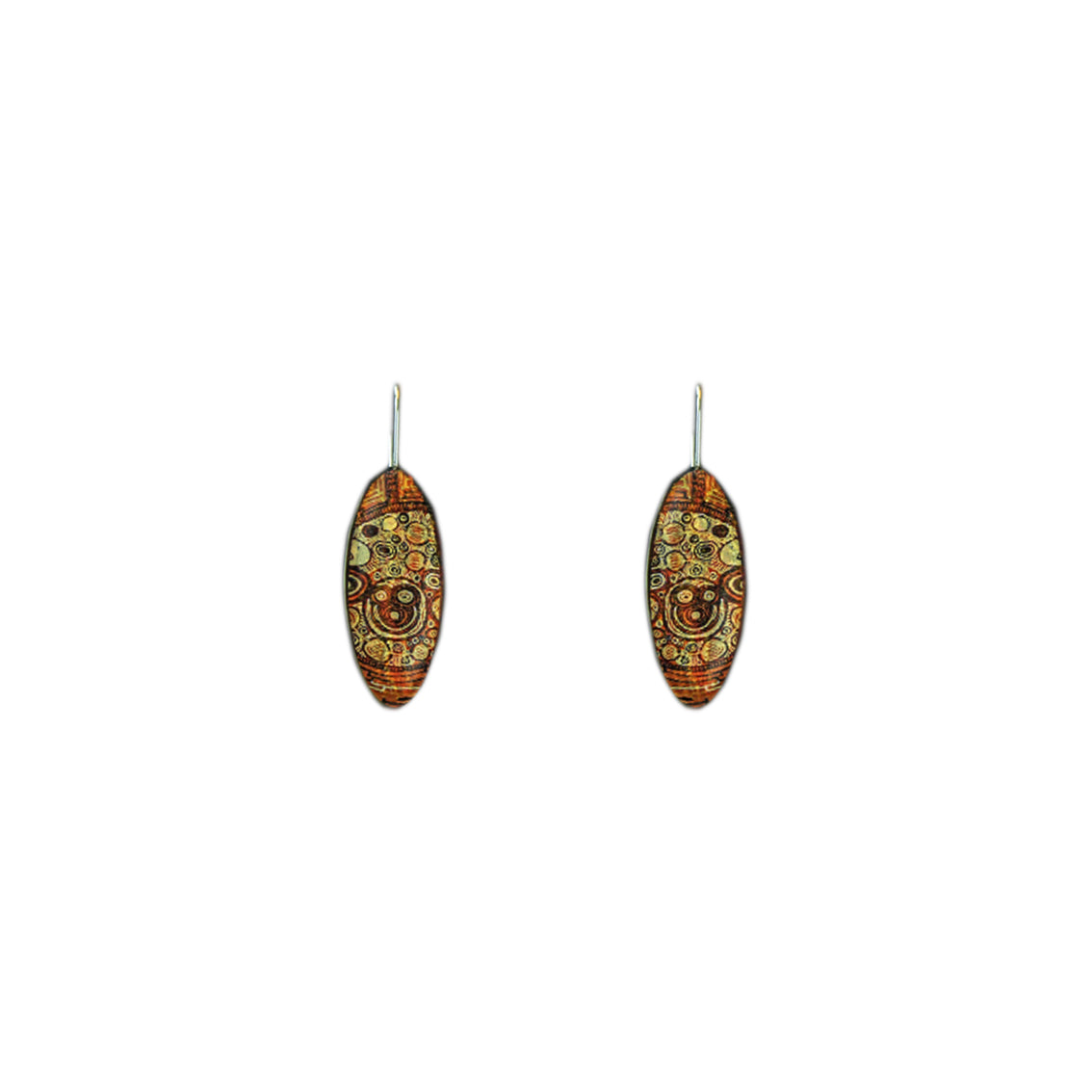 Kerry Madawyn McCarthy Rak Bulgul Narrow Earrings D398 - Aboriginal Art ...