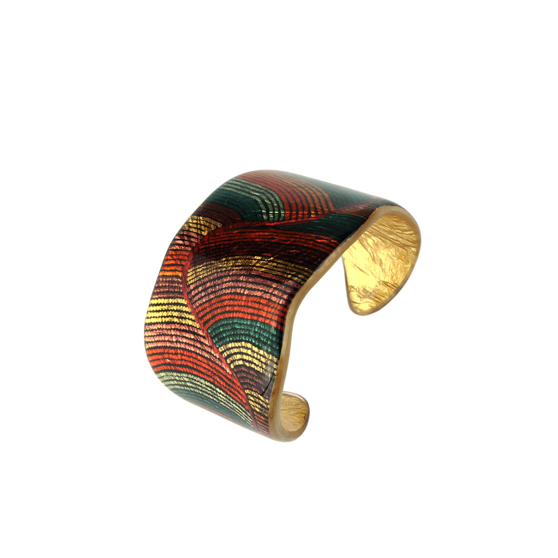 Selina Orange Adjustable Statement Cuff Bracelet | Aboriginal Art ...
