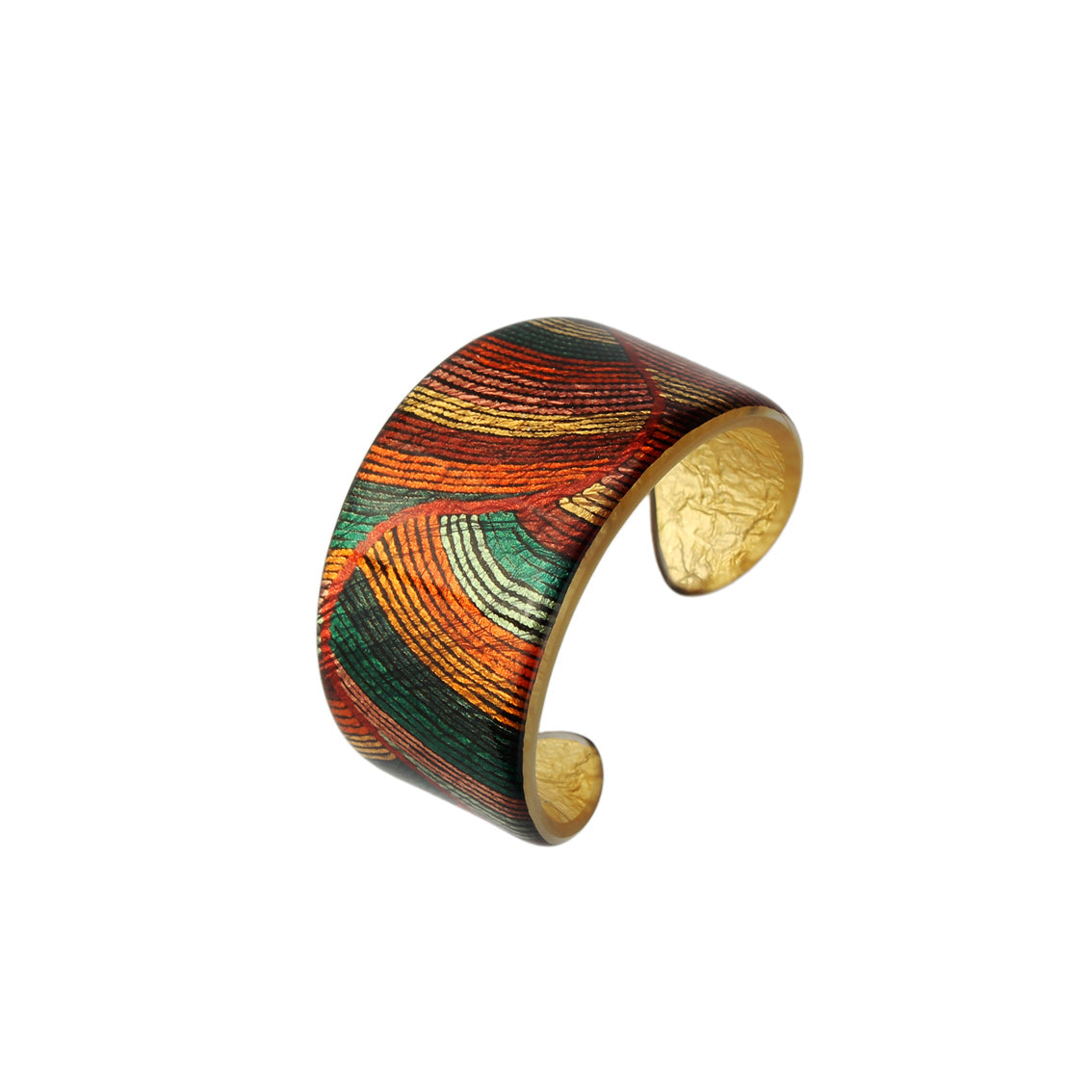Selina Orange Adjustable Wide Cuff Bracelet | Aboriginal Art Indigenous ...